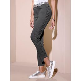 CR&Eacute;ATION L CREATION L Damen 5-Pocket-Jeans, grau, Gr. 18, unifarben, 51% Baumwolle, 23% Polyester, 14% Lyocell, 10% Viskose, 2% Elasthan, Jeans