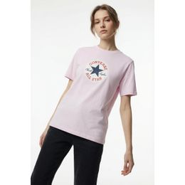 Converse Damen T-Shirt "CHUCK PATCH TEE", rosa, Gr. XS, Obermaterial: 100% Baumwolle, Shirts, Kurzarm, aus Baumwolle, in den Gr&ouml;&szlig;en XS bis XXL