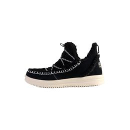 Hey DUDE Shoes Hey Dude Camden Suede Cozy Sneaker aus Leder Schwarz | Gr.: 41