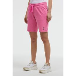 SOCCX Damen Sporthose, pink, Gr. XXL, bedruckt, Sweatware, Material: 50% Baumwolle, 50% Polyester, Hosen, mit Elastikbund und Kordel