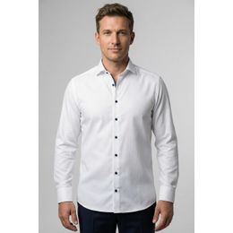 OLYMP Herren Businesshemd "Level Five body fit", wei&szlig;, Gr. 37, Web, Obermaterial: 97% Baumwolle, 3% Elastolefin, Hemden