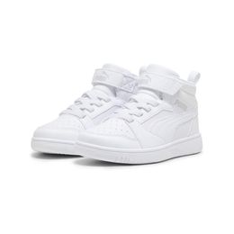 Puma Kinder Sneaker "Rebound V6 Mid AC+ PS" in Wei&szlig; | Gr.: 28