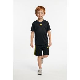 Jungen Trainingsanzug "TRAIN ESSENTIALS 3-STREIFEN KIDS -SET", schwarz, Gr. 164, adidas Sportswear, Obermaterial: 100% Polyester, Sportanz&uuml;ge