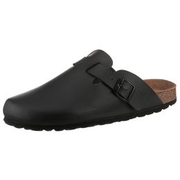 MAN'S WORLD MAN'S WORLD Herren Clog, Gr. 43, schwarz, Lederimitat, Schuhe, Sandale, Hausschuh mit Tieffu&szlig;bett
