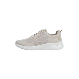 Rieker Niedrige Sneaker mit Schn&uuml;rung aus Mesh Beige | Gr.: 36