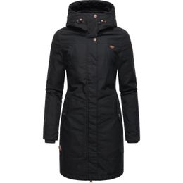 Ragwear Damen Wintermantel "Jannisa", schwarz, Gr. XXL, Au&szlig;enmaterial: 65% Polyester, 35% Baumwolle. Innenfutter: 100% Polyester. Wattierung: 100%