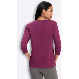 Classic Basics Damen 3/4-Arm-Shirt "3/4-Arm-Shirt", lila, Gr. 54, bedruckt, gemustert, mehrfarbig, 100% Baumwolle, Shirts