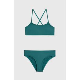 O`Neill O'NEILL M&auml;dchen Bandeau-Bikini "ESSENTIALS BRALETTE BIKINI SET", gr&uuml;n, Gr. 140, Obermaterial: 92% Polyester, 8% Elasthan. Futter: 92% Polyester, 8%