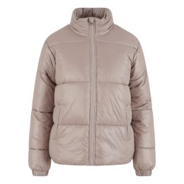 Urban Classics Damen Winterjacke "Urban Classics Ladies Recycled Short Shiny Puffer Jacket", beige, Gr. XXL, unifarben, 100% Polyamid, Jacken