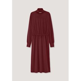 hessnatur Jersey Kleid Midi in dunkelrot | Gr.: 34