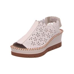Rieker Keilsandalette in offwhite/offwhite/tan | Gr.: 40
