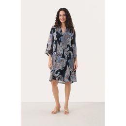 PART TWO Kleid ElkaPW Gerade Passform in Dark Navy Paisley | Gr.: 42