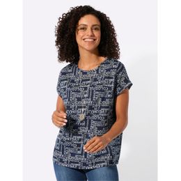 WITT WEIDEN Druck-Shirt in marine-ecru-bedruckt | Gr.: 40
