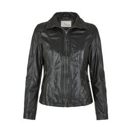7eleven Damen Bikerjacke "SEGUNEA", schwarz, Gr. 42, uni, Obermaterial: 100% Lammleder LEL. Futter: 100% Polyester PES. 100% Polyester PES., Jacken,