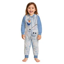 Disney Frozen Disney Die Eisk&ouml;nigin Jumpsuit Olaf Frozen Overall Pyjama Schlafanzug in wei&szlig; | Gr.: 122/128