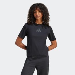 Damen T-Shirt "ADIDAS Z.N.E", schwarz, Gr. XL, adidas Sportswear, Obermaterial: 100% Baumwolle, Shirts, f&uuml;r Erwachsene, mit Rundhalsausschnitt, ohne