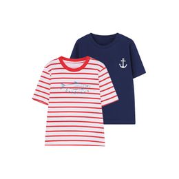 Trendyol Shirt boy size 134/140 Navy / Light blue / Red / White