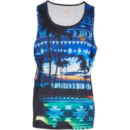 Just Rhyse Shirt 'Palm Coast' male size M Blue / Dark blue / Dark green / Black