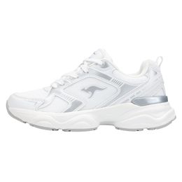 Kangaroos Damen Sneaker "K-GUW AUREA", Gr. 39wei&szlig;, silber, Mesh, Synthetik, Schuhe, Memory Foam