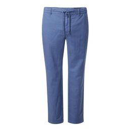 Pierre Cardin Herren Chinohose "Pierre Cardin Chino Clemont", blau, Gr. 33, uni, Obermaterial: 55% Leinen LI. 45% Baumwolle CO., Hosen, im regular fit