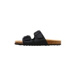 Divine Factory Leder-Pantoletten Noga Mistral Edge Schwarz | Gr.: 42