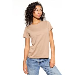 Cotton Prime 2 St&uuml;ck Damen T-Shirt O-Neck - Tee in greige | Gr.: L