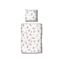 Traumschlaf Bettw&auml;sche Vintage Rose in weiss | Gr.: 135 x 200 + 80 x 80 cm