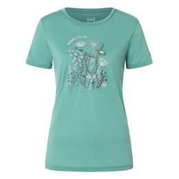 super.natural ROCK FLOWERS TEE in Petrol | Gr.: XL