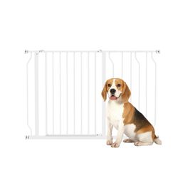 PawHut Hunde T&uuml;rschutzgitter Wei&szlig; 95L x 3B x 76H cm | Gr.: 115 cm