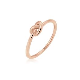 Elli Ring 925 Sterling Silber Knoten in Rosegold | Gr.: 56