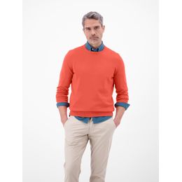 Lerros Herren Strickpullover "Herren Strickpullover aus Baumwolle mit Crewneck Ausschnitt", orange, Gr. XXL, 100% Baumwolle, Pullover, Weicher