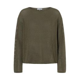 More & More More & More luftiger, transparenter Lockstrickpullover in jungle green | Gr.: 36