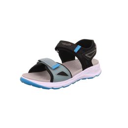 Superfit Sandale CRISS CROSS in Hellgr&uuml;n/Schwarz | Gr.: 36