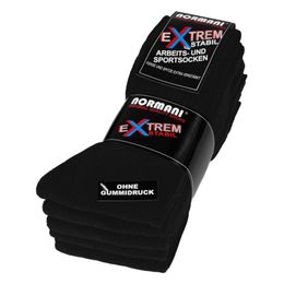 Normani 5 Paar Arbeits- und Sportsocken Extrem in Schwarz | Gr.: 39-42