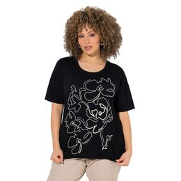 Ulla Popken Shirt in schwarz | Gr.: 62/64