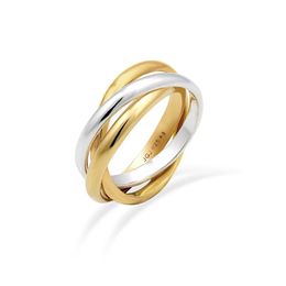 Elli Ring 925 Sterling Silber Ring Set in Zweifarbig | Gr.: 58