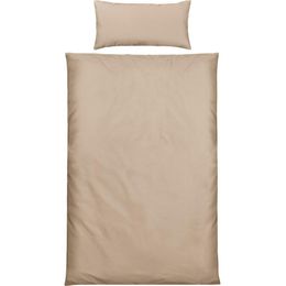 Erwin M&uuml;ller Erwin M&uuml;ller Mako-Satin Bettw&auml;sche Landshut in taupe | Gr.: 240x220-cm-40x80-cm