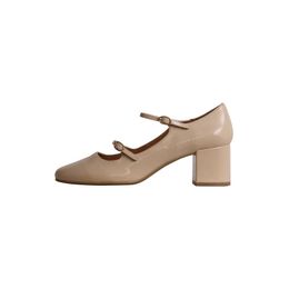 Emilie Karston Ballerinas mit Absatz aus Leder in der Farbe &bdquo;Pivoine&ldquo; Beige | Gr.: 38