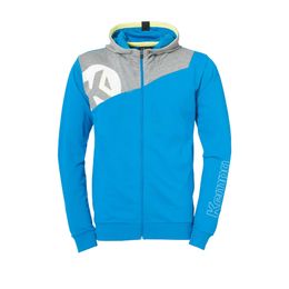 KEMPA Sportsweatjacke Jungen Gr&ouml;&szlig;e 140 azur / graumeliert / wei&szlig;