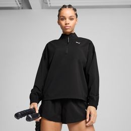 Puma Damen Trainingsjacke "W STRONG WOVEN JACKET", schwarz, Gr. XS, Obermaterial: 100% Polyester, Jacken, f&uuml;r Fitness-Workout, atmungsaktives