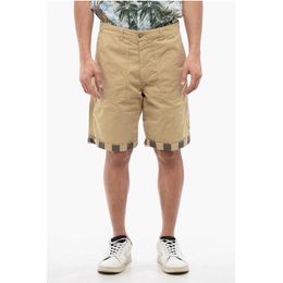 Woolrich Wendbare Buffalo-Shorts in Beige