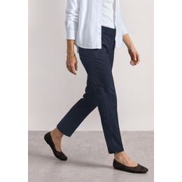 Street One Damen Stoffhose, blau, Gr. 42, unifarben, Stoff, 47% Viskose, 45% Polyester, 4% Elasthan, 4% Polyamid, Hosen, Middle Waist