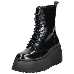 Steve Madden Damen Schn&uuml;rstiefelette "Steve Madden Stiefelette Lederimitat", Gr. 41, schwarz, Lederimitat, Schuhe