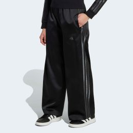 M&auml;dchen Sporthose "WEITES BEIN", schwarz, Gr. 128, adidas Sportswear, Obermaterial: 93% Polyester, 7% Elasthan, Hosen, f&uuml;r Kinder, ohne Verschluss,