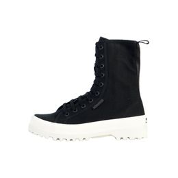 Superga Alpina High Schn&uuml;r-Sneaker mit hohem Schaft Schwarz | Gr.: 36