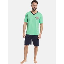 Jan Vanderstorm Herren Shorty "Kurzer Schlafanzug EDIN", Gr. 7XL, blau, Obermaterial: 100% Baumwolle CO., Homewear-Sets