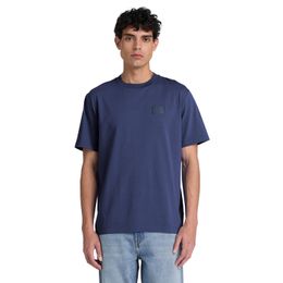 Timberland Herren T-Shirt "Silicon Badge SS Tee", blau, Gr. XXL, Obermaterial: 100% Baumwolle, Shirts, aus Baumwolle, in den Gr&ouml;&szlig;en S bis XXXL