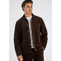 LINDBERGH Herren Outdoorhemd "Hemdjacke Modern Fit", braun, Gr. L, Obermaterial: 98% Baumwolle, 2% Elasthan, Hemden