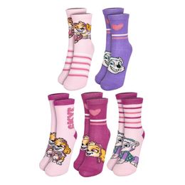 5er Pack PAW PATROL Socken Skye Everest Kindersocken S&ouml;ckchen in rosa/pink | Gr.: 31-34