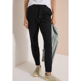 Cecil Damen Stoffhose "Style Tracey", schwarz, Gr. XL, unifarben, Web, Obermaterial: 61% Viskose, 32% Polyamid, 7% Elasthan. Futter: 100% Polyester,